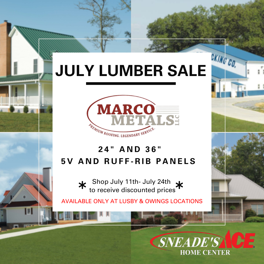 July Lumber Sale - Sneades Ace Home Center